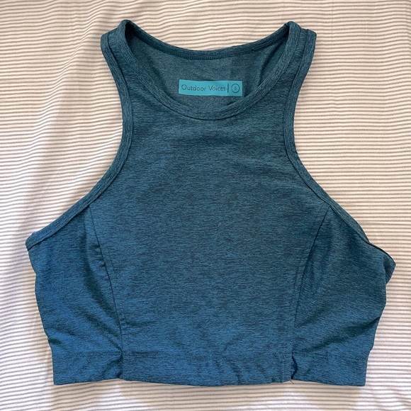 Outdoor Voices | Tops | Outdoor Voices Athena Crop Top In Marine Blue ...